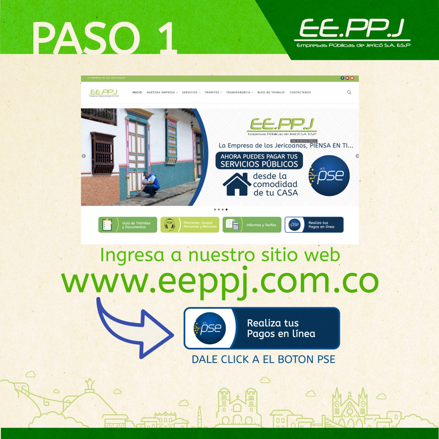 Guía de Pagos por PSE - Empresas Públicas de Jericó